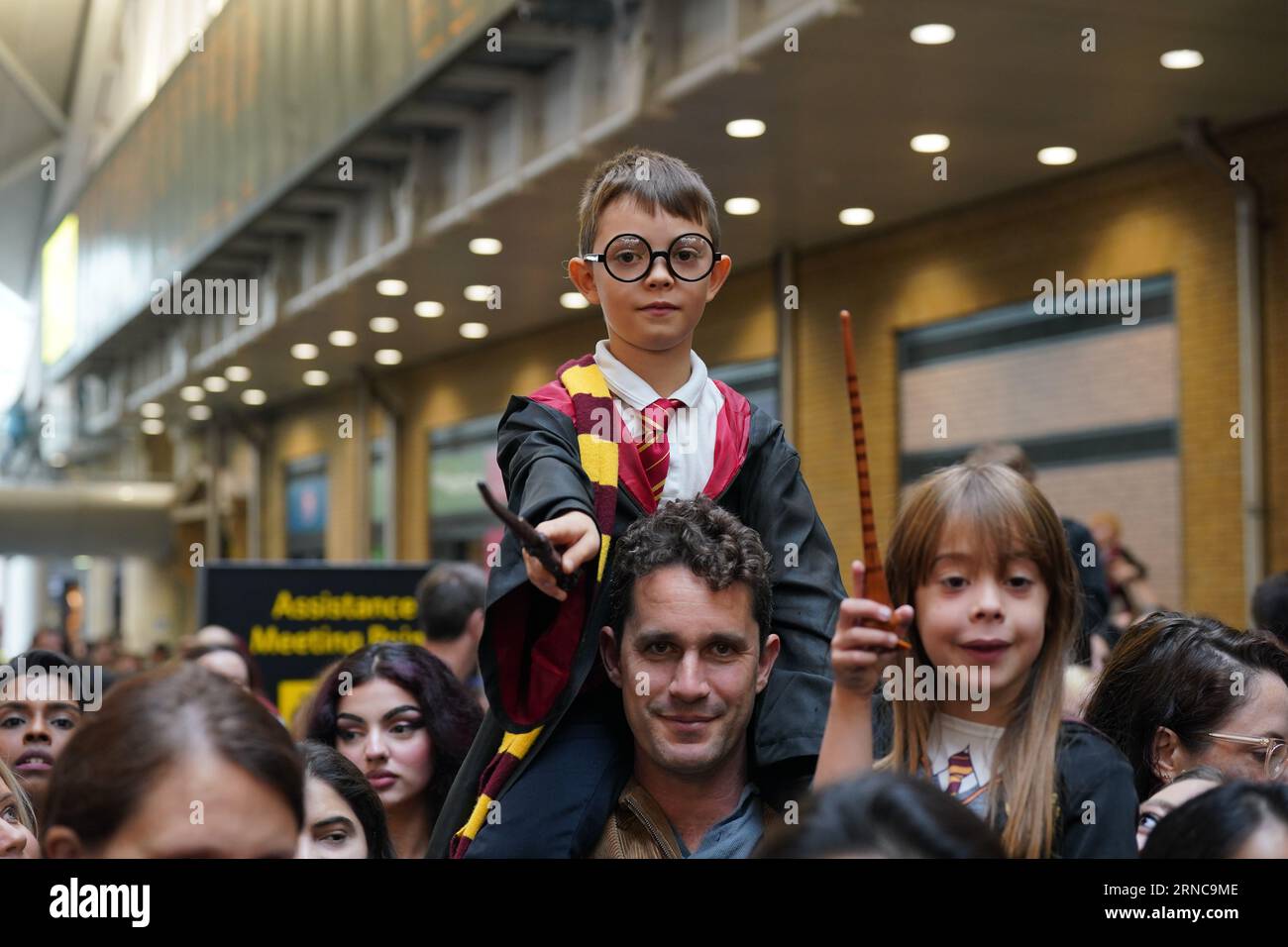 Harry Potter fans during the annual Back to Hogwarts Day at Kings Cross ...