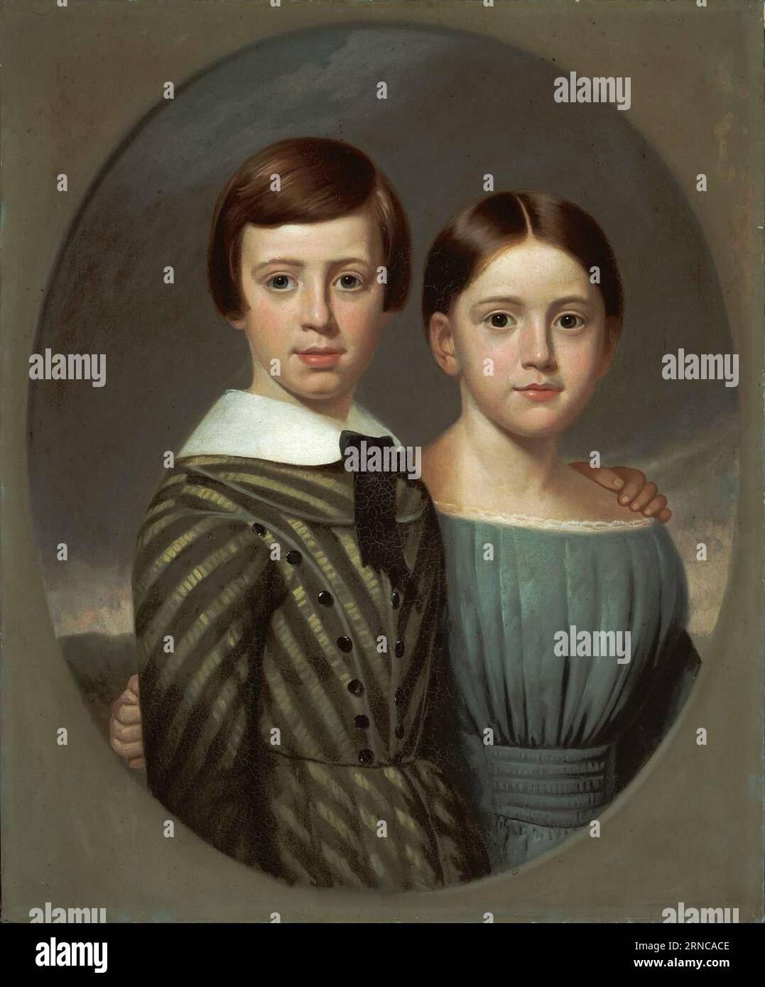 John Oscar Kent and His Sister, Sarah Eliza Kent 1844 by Samuel ...