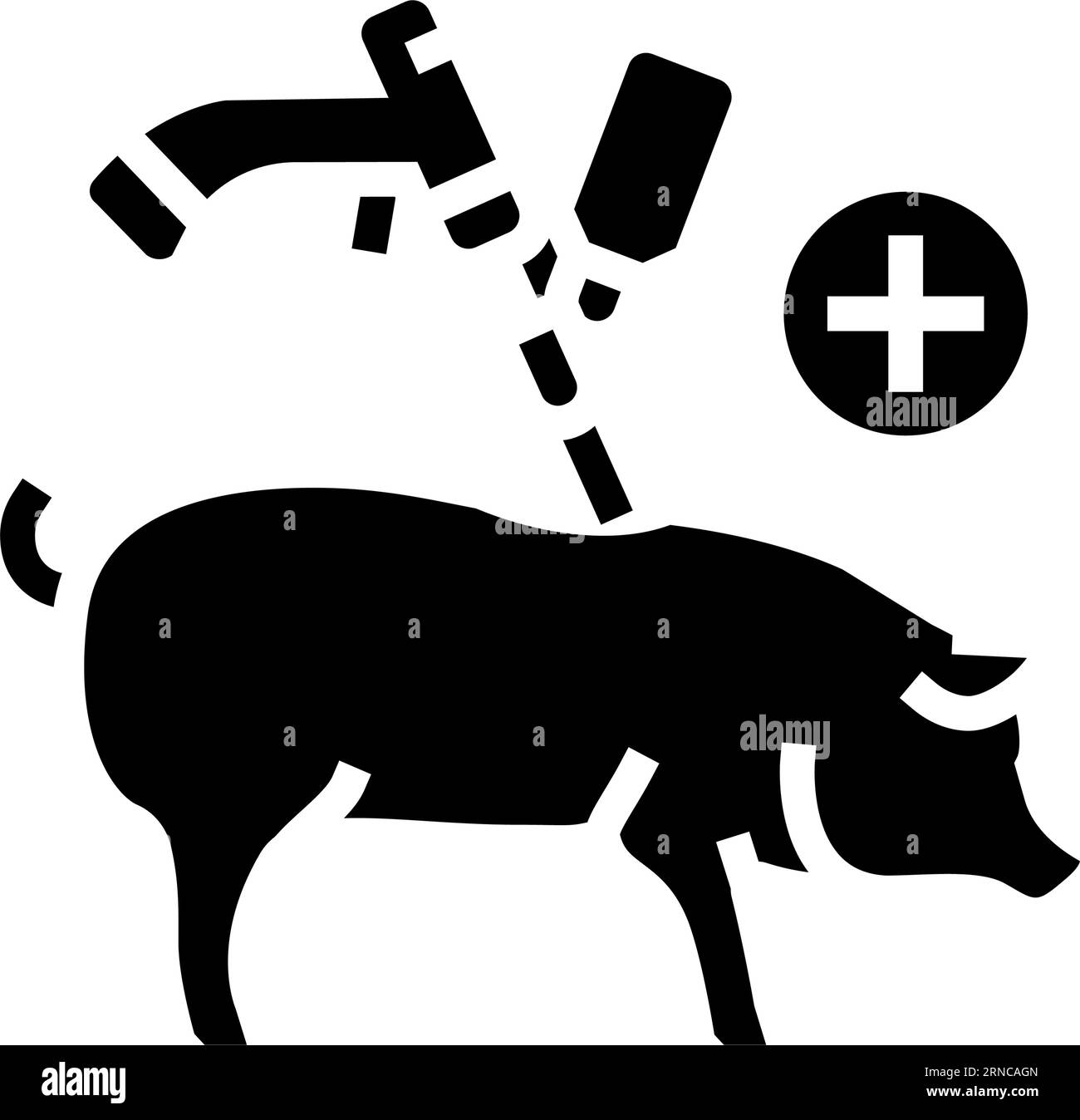 pig vaccination glyph icon vector illustration Stock Vector Image & Art ...