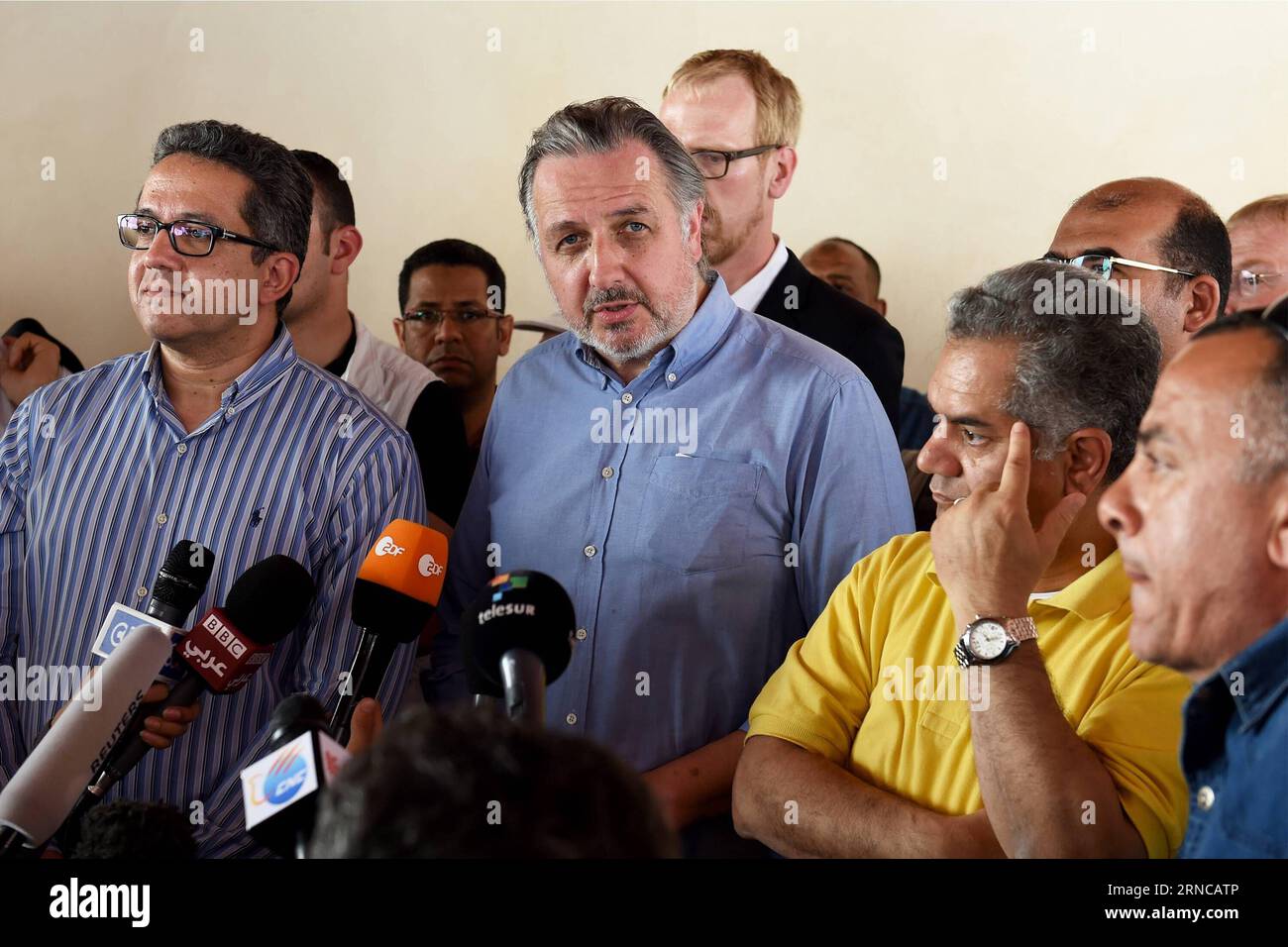 British Egyptologist Nicholas Reeves(C), expert working on the ...