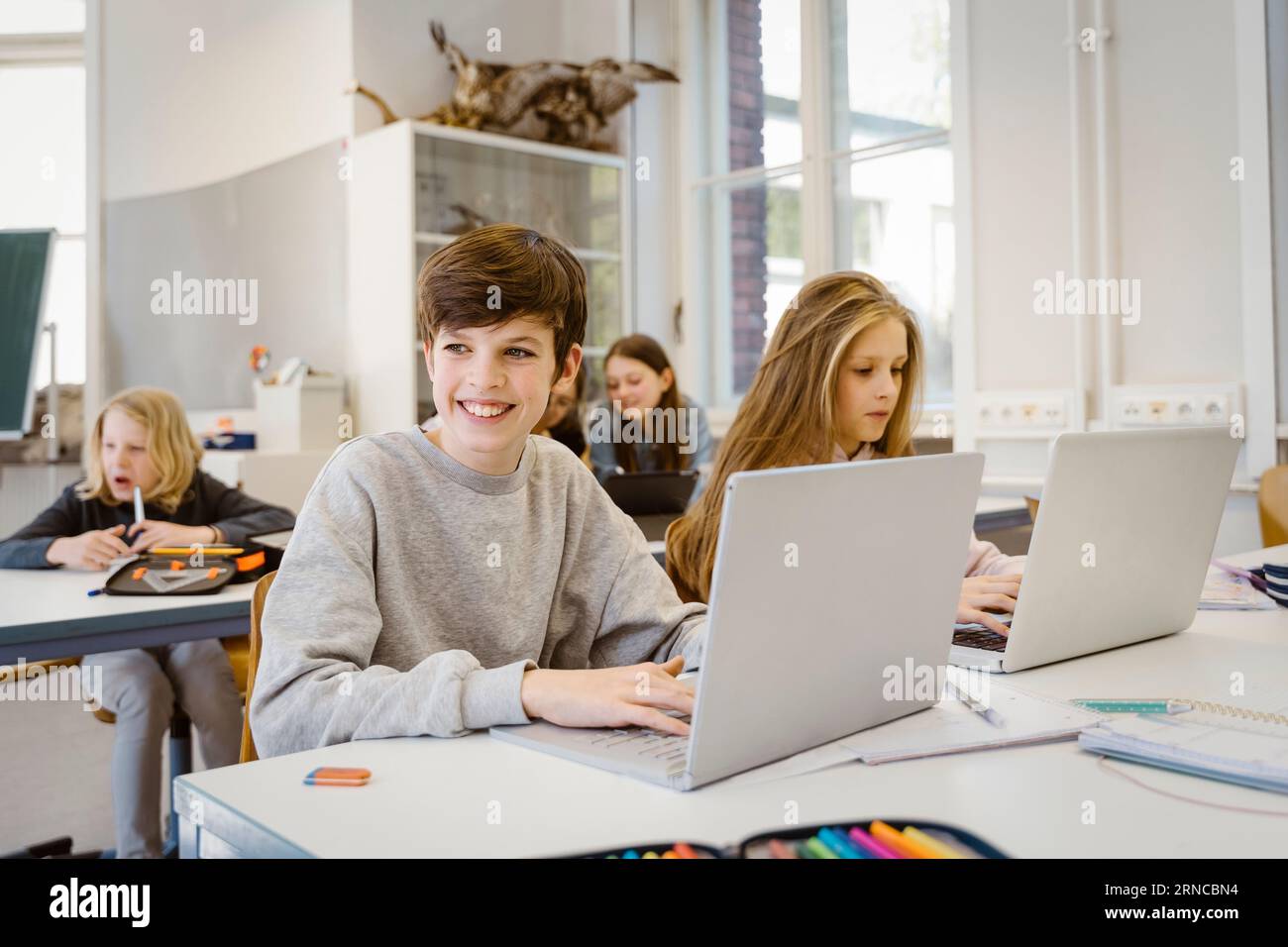 Laptop in classroom 13 years hi-res stock photography and images - Alamy