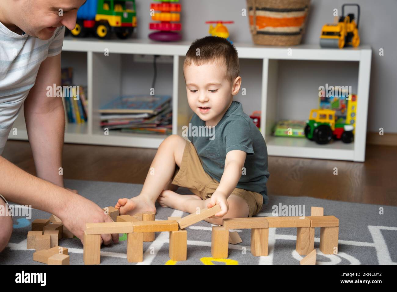 Cute Baby Playing With Blocks