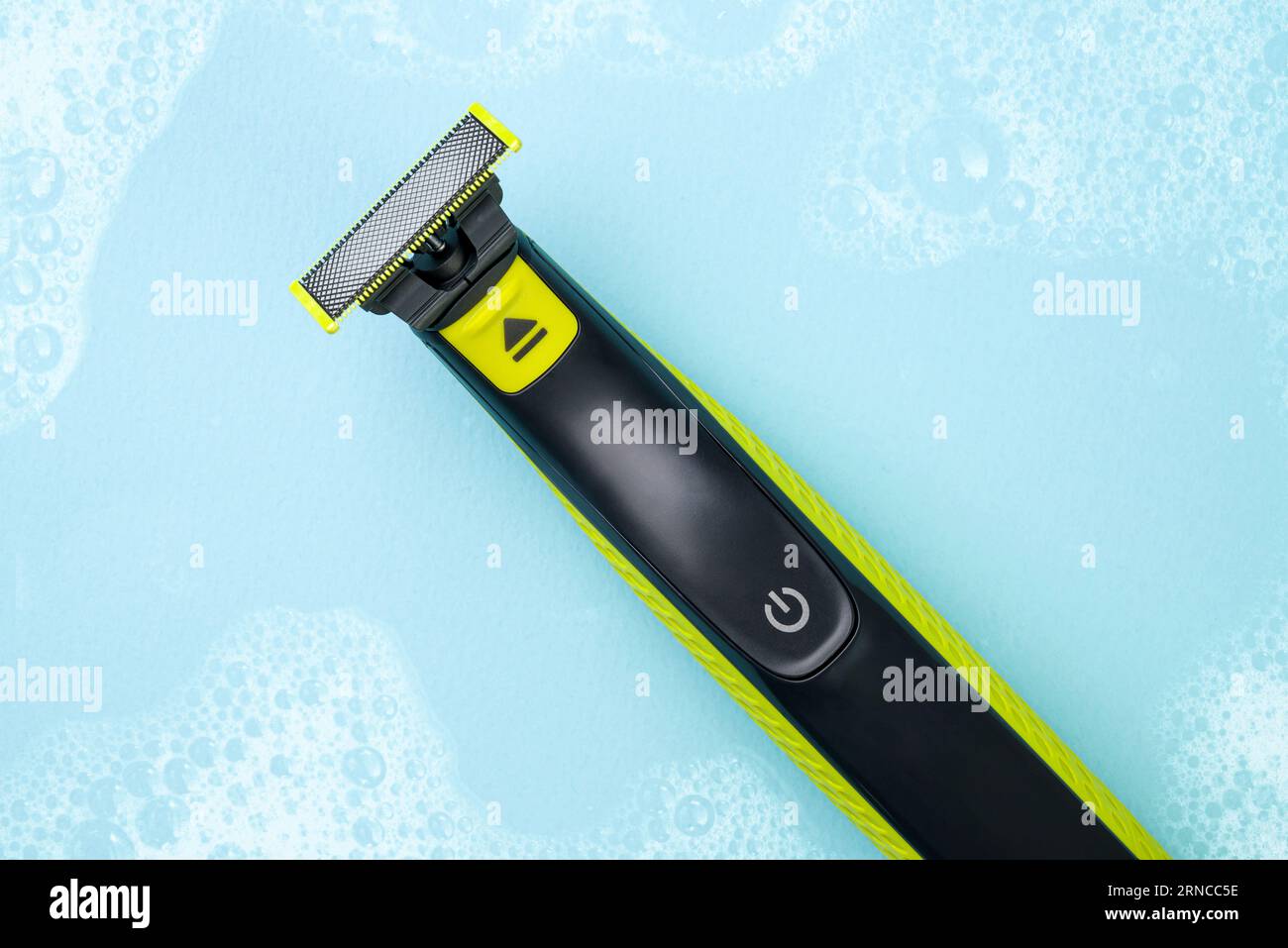 Rechargeable electric razor for shaving and trimming black and yellow ...