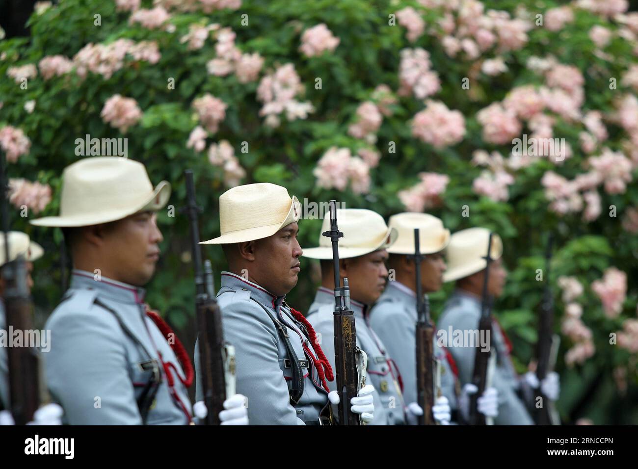 (160405) -- TAGUIG CITY, April 5, 2016 -- Honour guards participate in ...