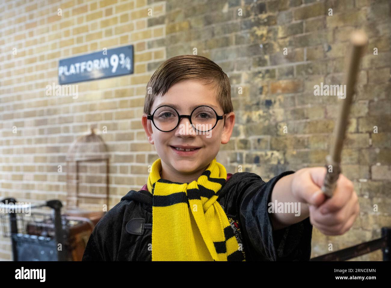 London, UK. 1 September 2023. Harry Potter fan Declan, aged 9 from New ...