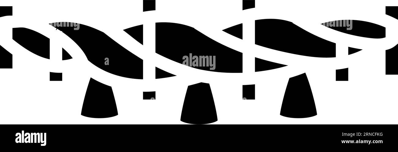 shimenawa rope shintoism glyph icon vector illustration Stock Vector ...