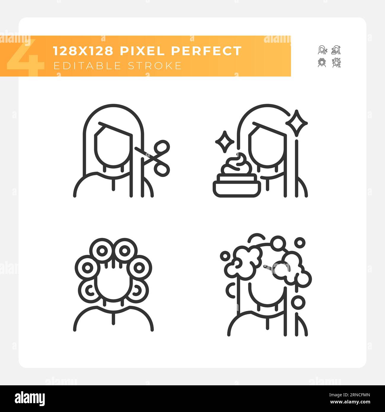 Collection of editable pixel perfect haircare black icons Stock Vector ... Collection of editable pixel perfect haircare black icons Stock Vector ...