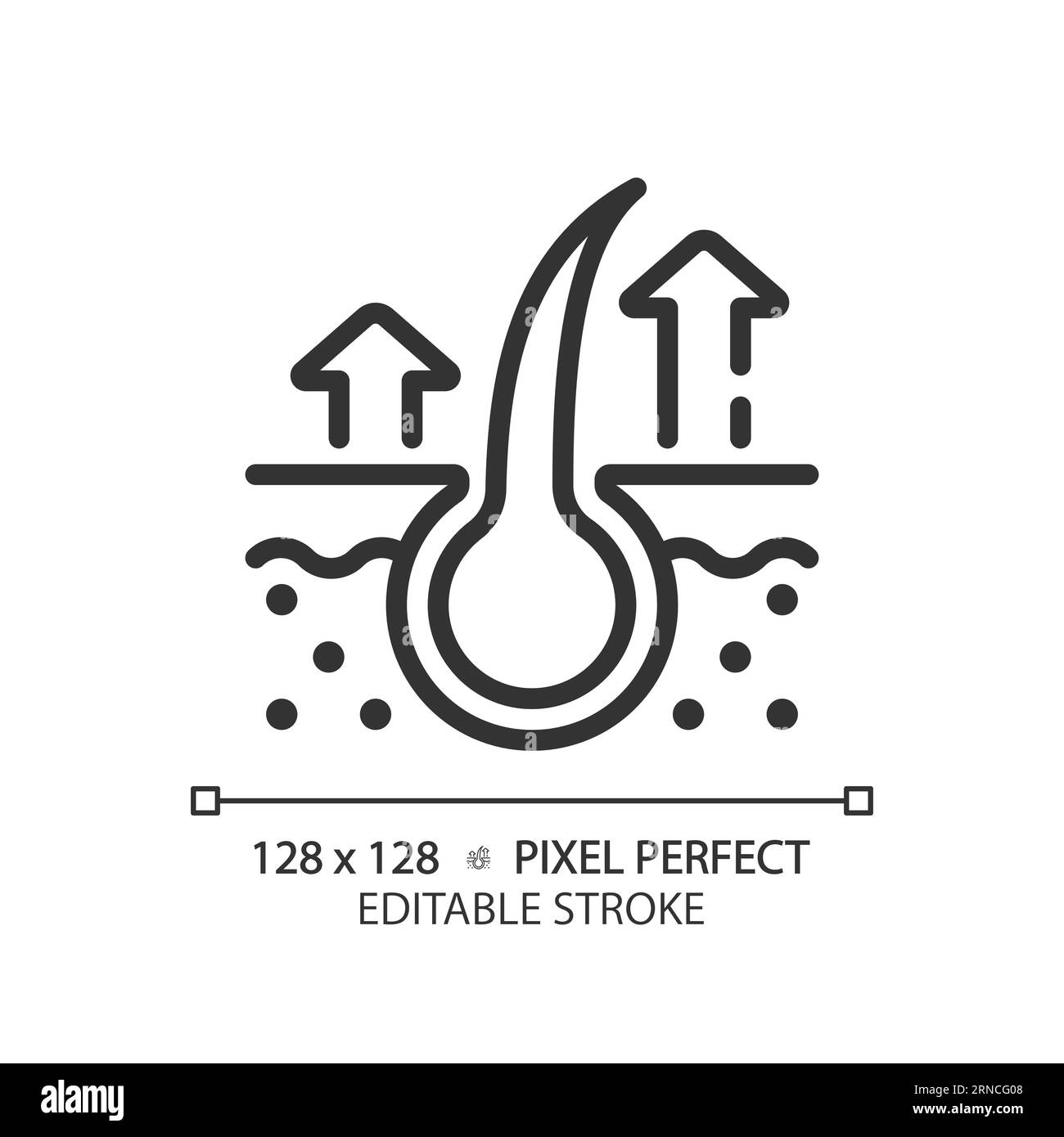 Editable Hair Loss Thin Linear Black Icon Stock Vector Image And Art Alamy
