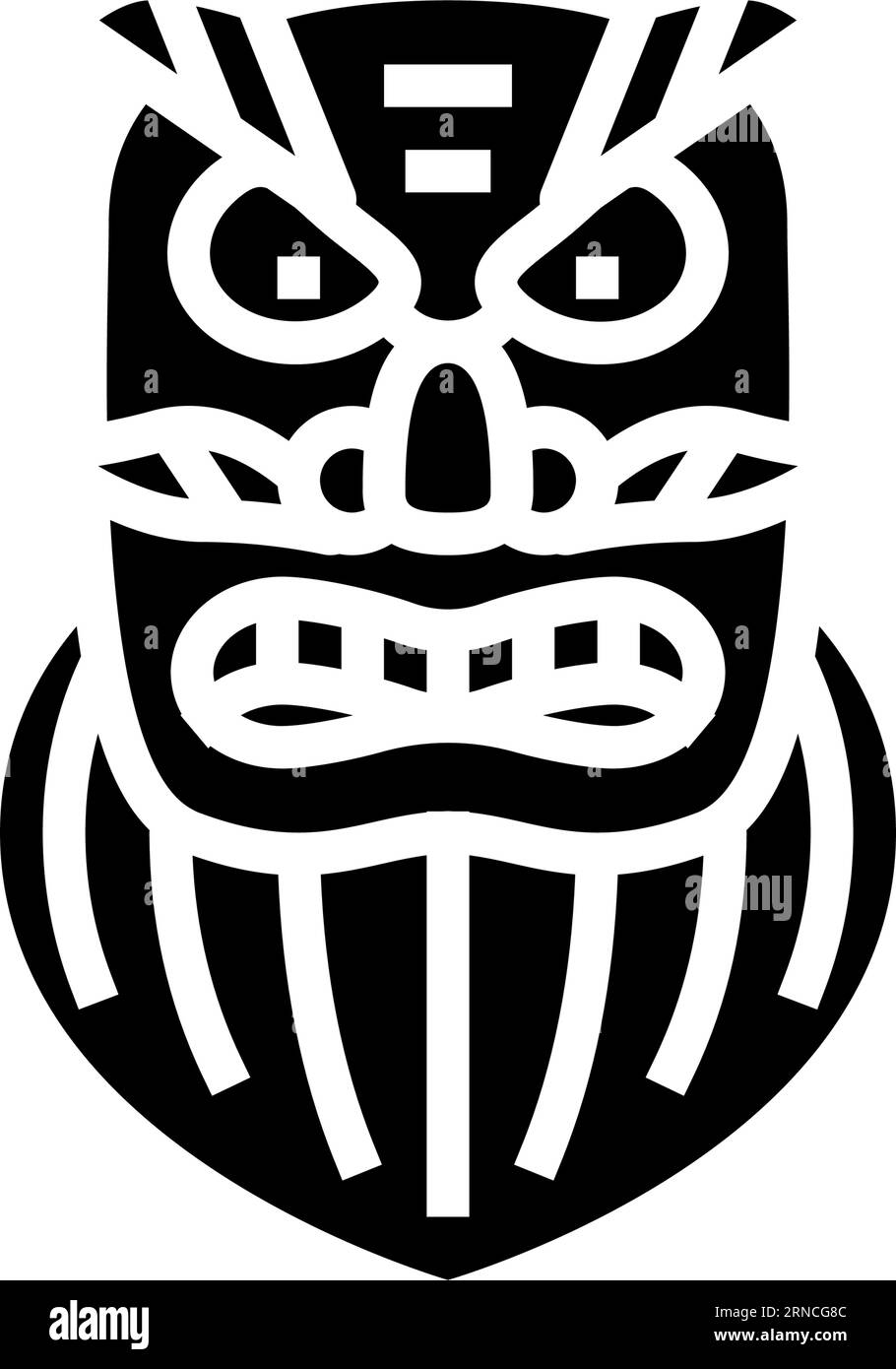 kagura dance mask shintoism glyph icon vector illustration Stock Vector ...