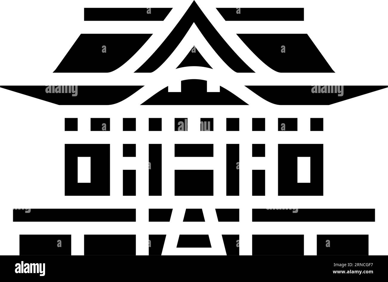 shinto shrine building shintoism glyph icon vector illustration Stock Vector Image & Art - Alamy