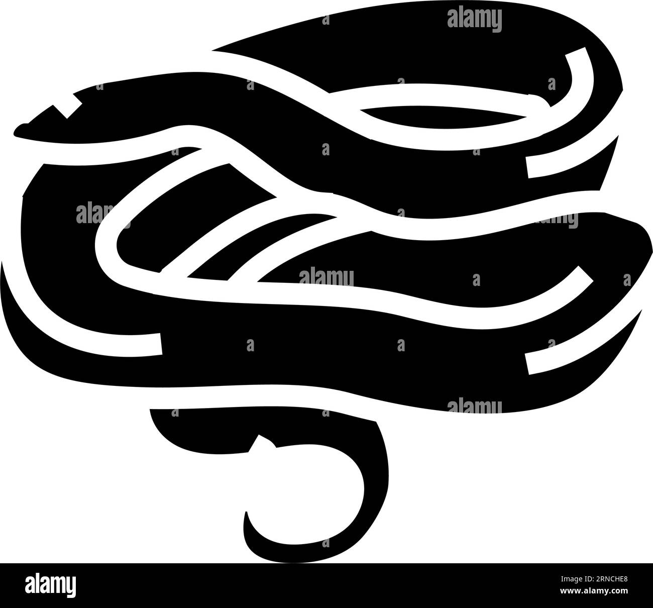 anaconda animal snake glyph icon vector illustration Stock Vector Image ...