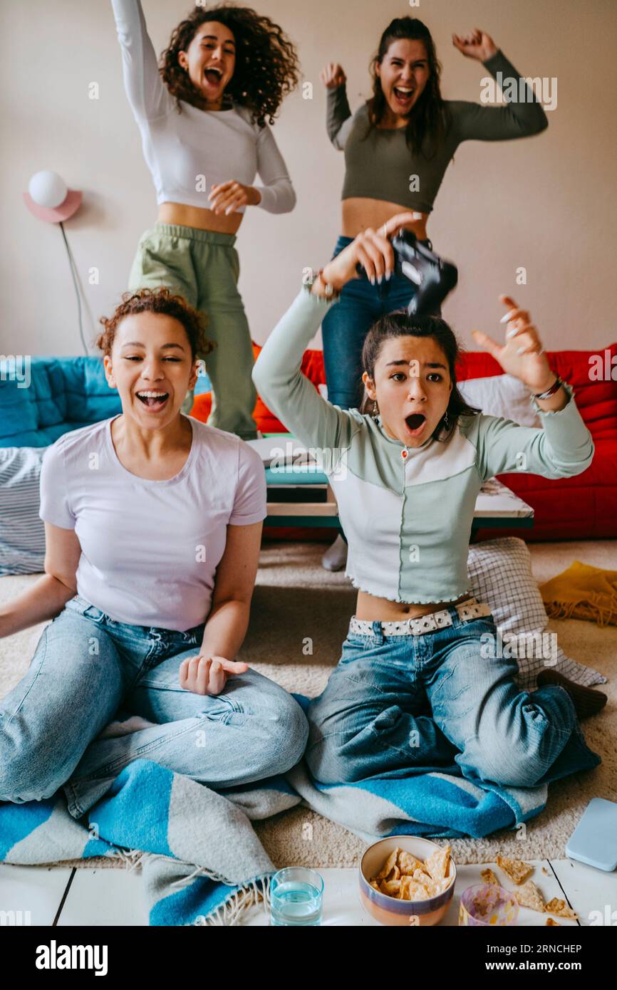 Four indian girls having fun hi-res stock photography and images - Alamy