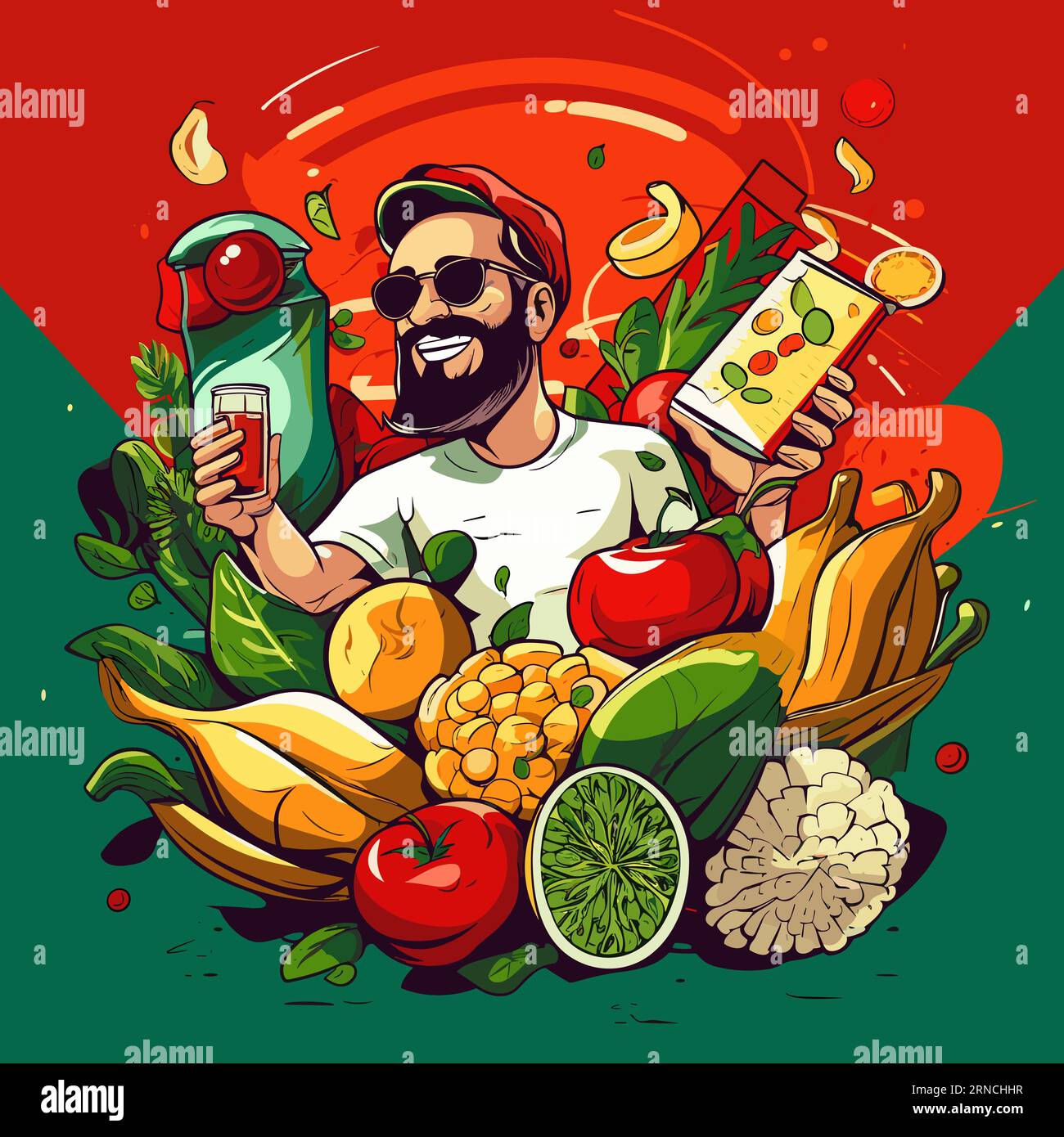 Vibrant murals Stock Vector Images - Alamy