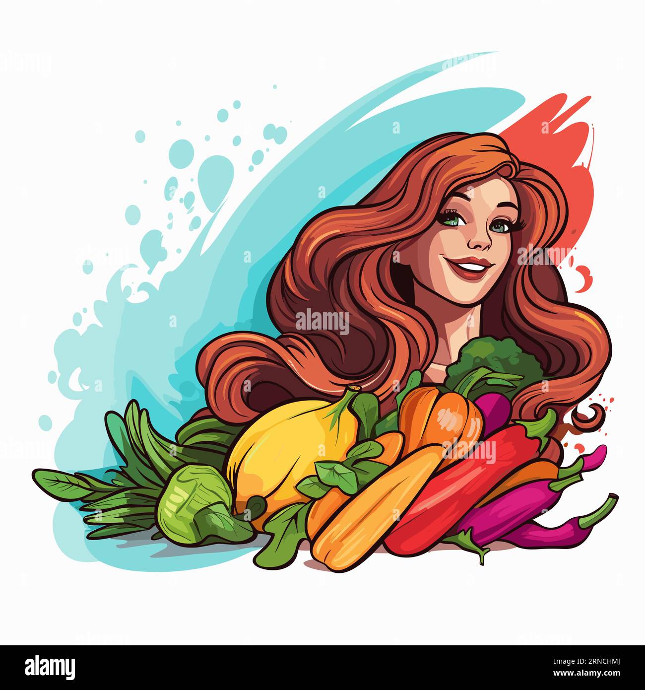 Dynamic vegetables Stock Vector Images - Alamy