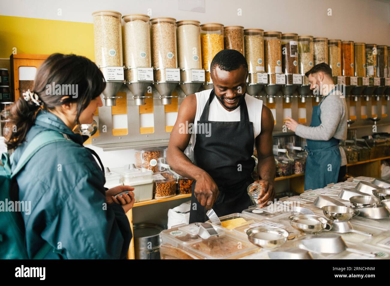 Working in supermarket male hi-res stock photography and images - Alamy