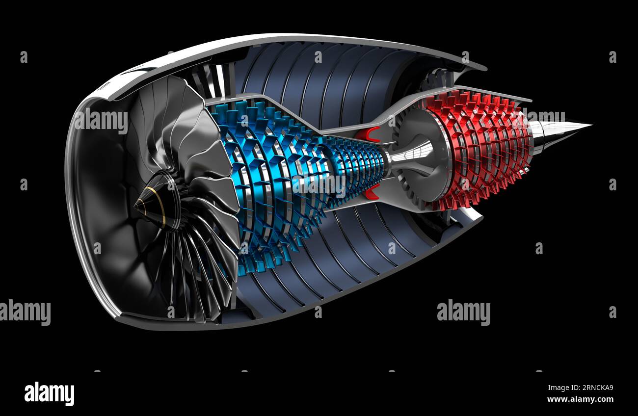 Turbine blades inside jet engine hi-res stock photography and images ...