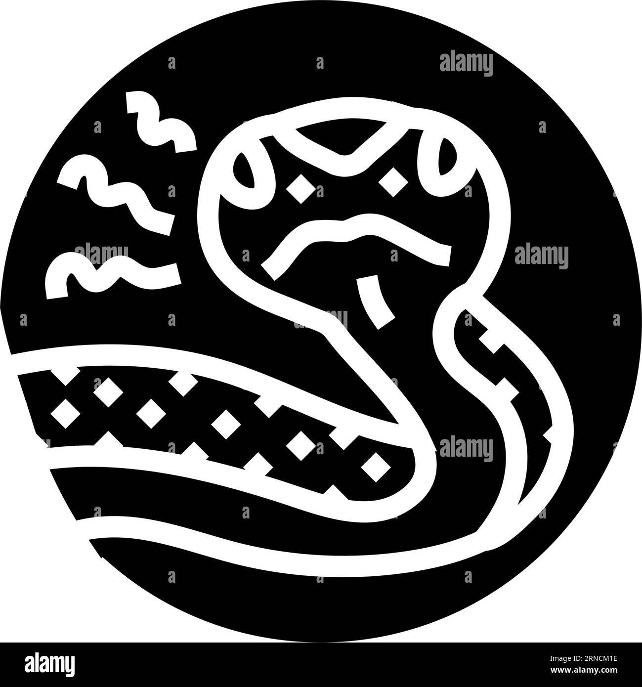 snake hissing animal glyph icon vector illustration Stock Vector Image ...