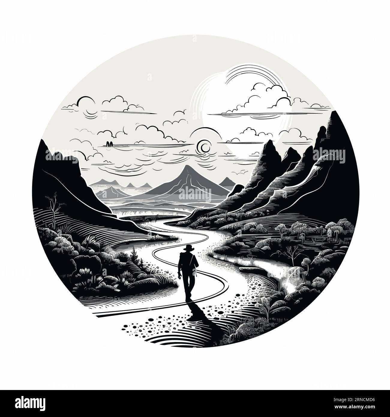 The land of men Cut Out Stock Images & Pictures - Alamy