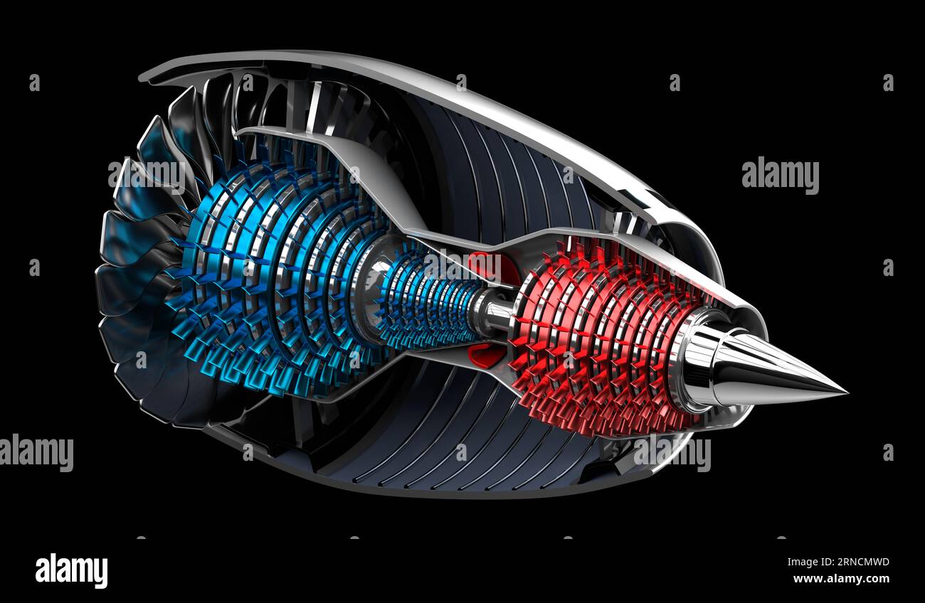 Cross section turbofan jet hi-res stock photography and images - Alamy