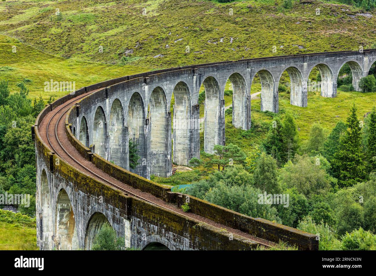 A rare, curved railway viaduct Stock Photo - Alamy
