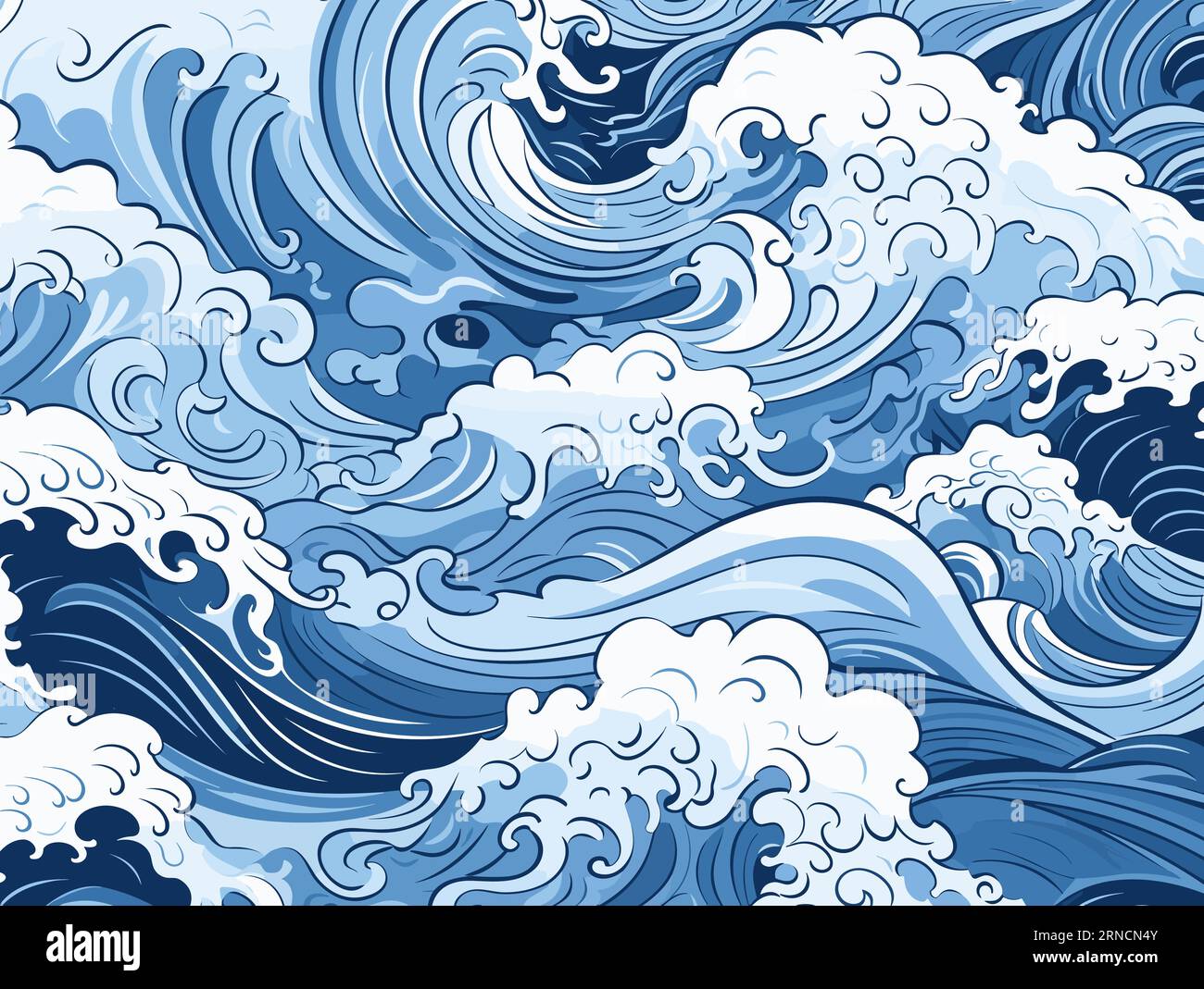 Japanese Sea Ripple Pattern, A Beautiful Seamless Pattern With A ...