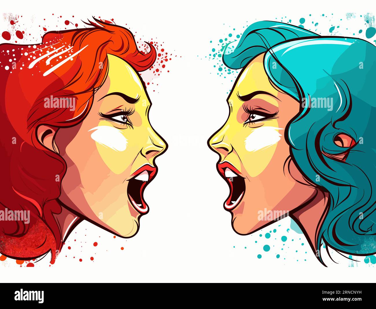 Screaming out of joy Stock Vector Images - Alamy