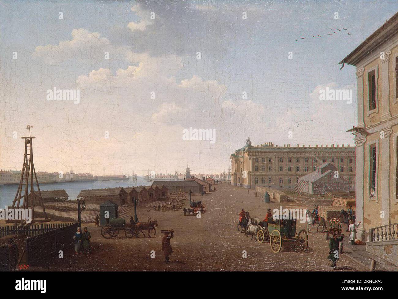 The View of the Embankment of Vasilyevsky Island near the Academy of ...