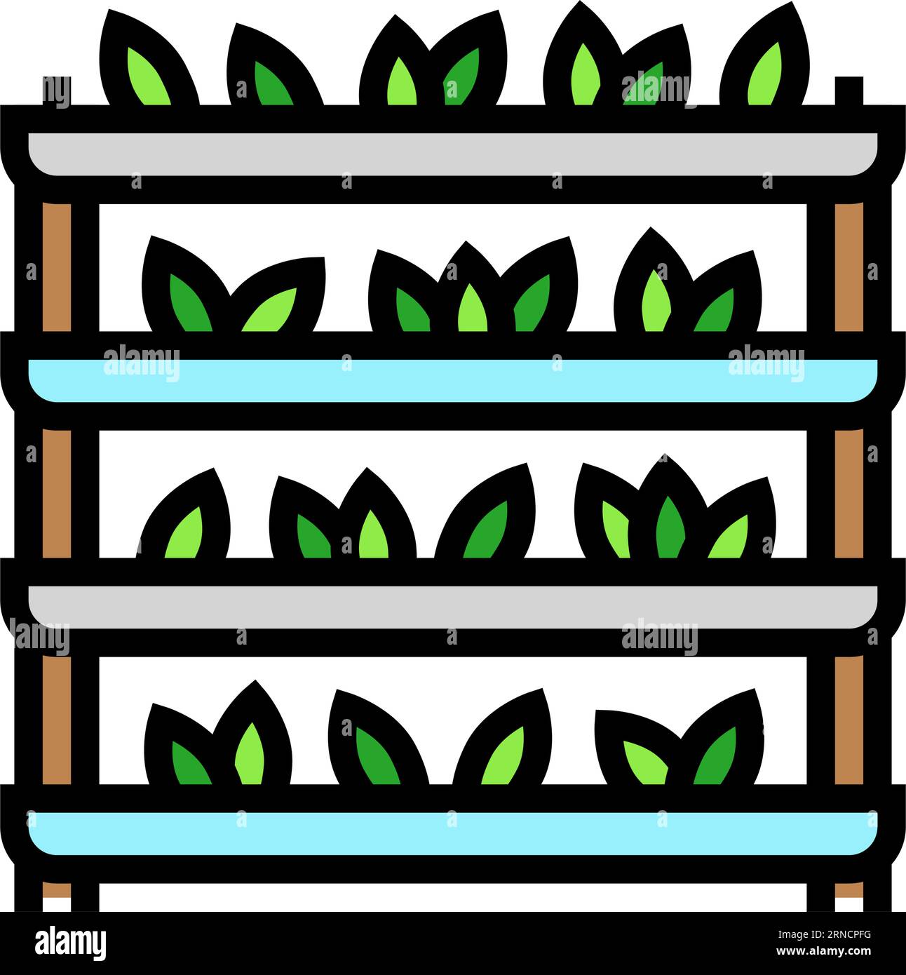 vertical farming environmental color icon vector illustration Stock ...