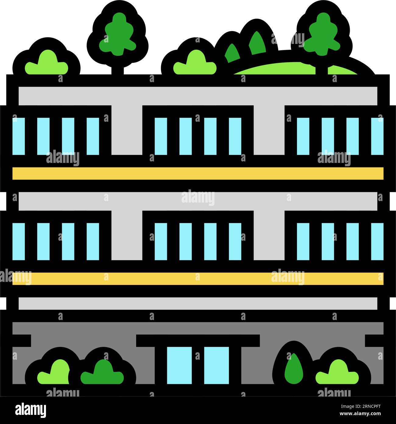 green building environmental color icon vector illustration Stock ...