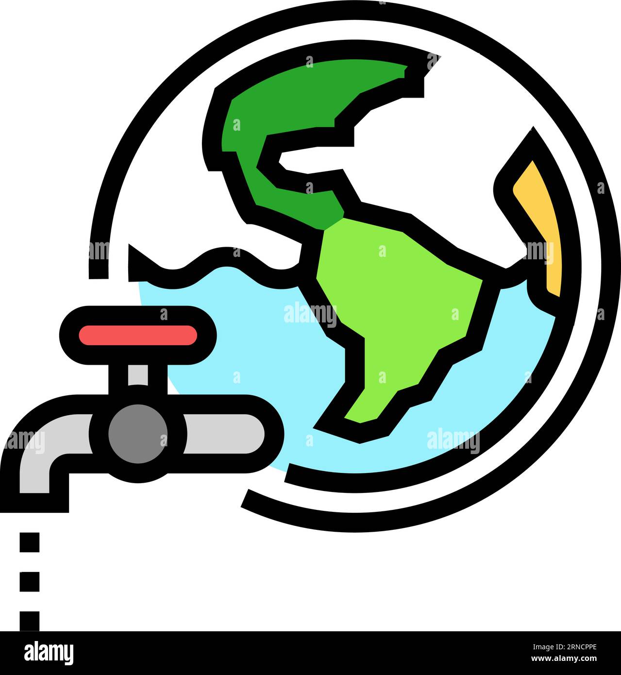 water conservation environmental color icon vector illustration Stock ...