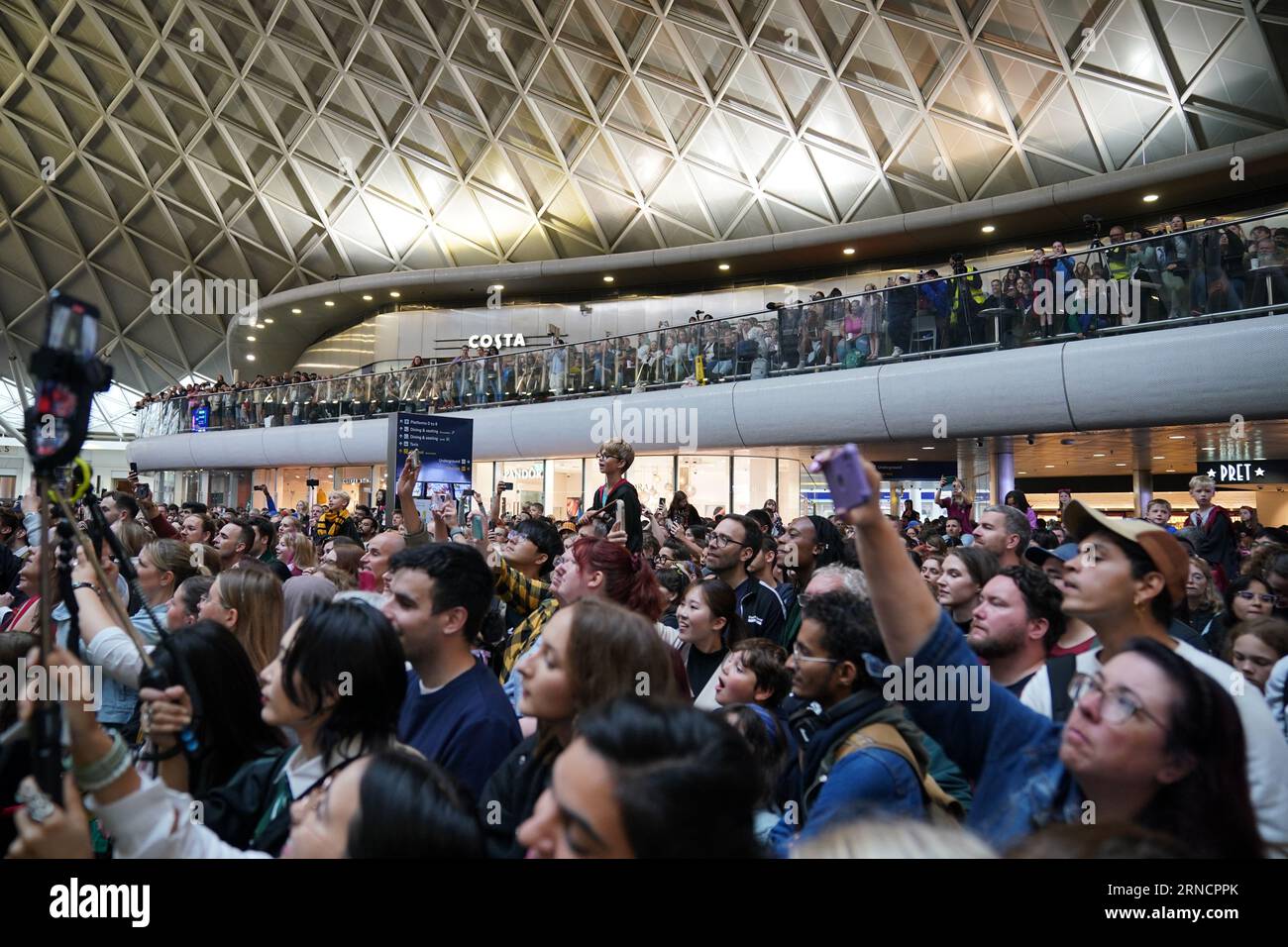Harry Potter fans during the annual Back to Hogwarts Day at Kings Cross ...