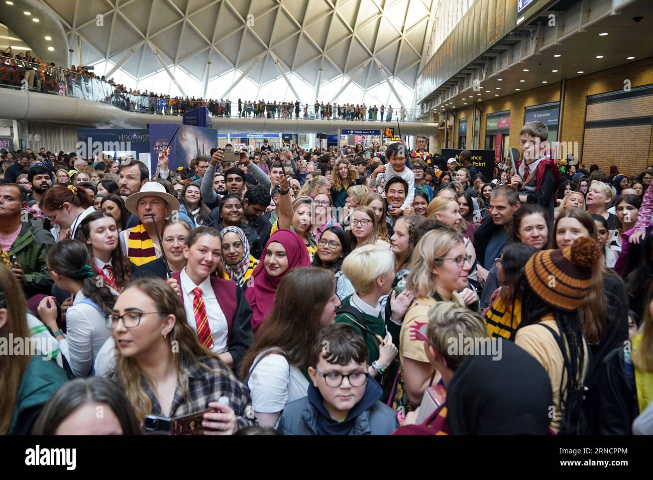 Harry Potter fans during the annual Back to Hogwarts Day at Kings Cross ...