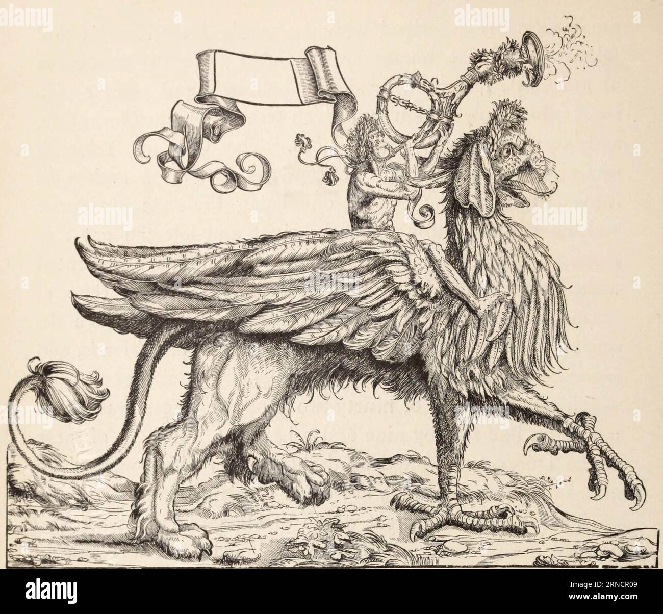 Fig. 44.—The Herald. From "The Triumph of Maximilian Stock Photo - Alamy
