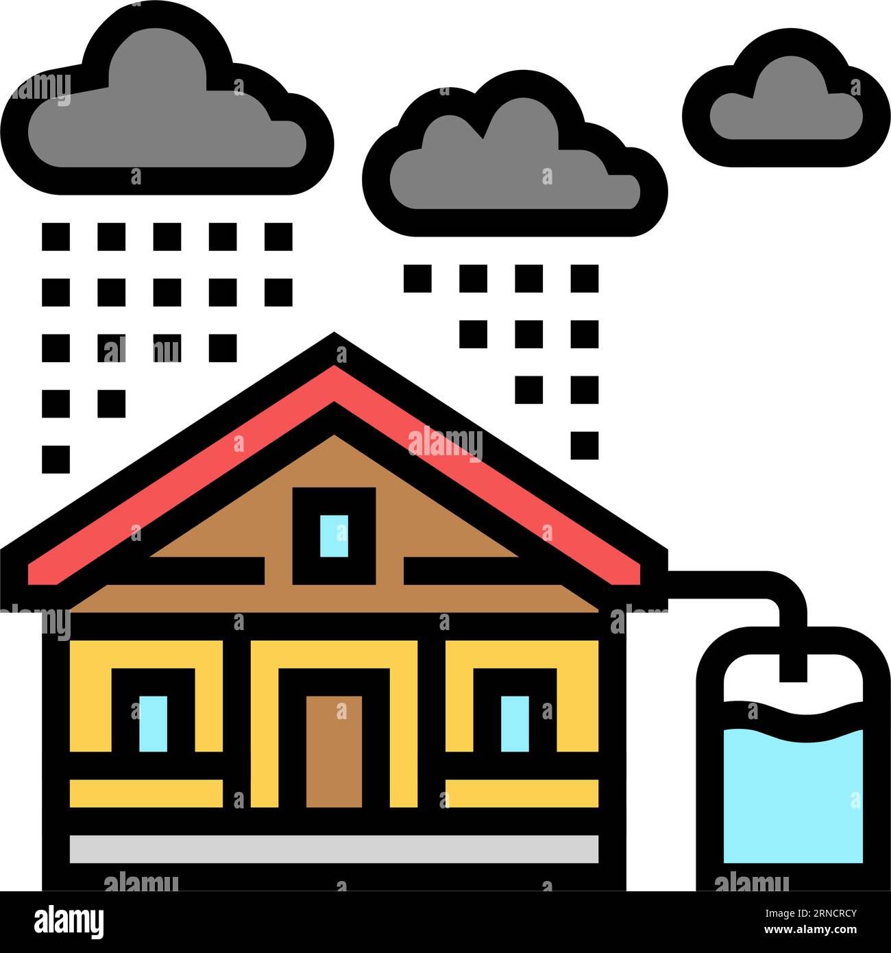 rainwater harvesting environmental color icon vector illustration Stock ... rainwater harvesting environmental color icon vector illustration Stock ...