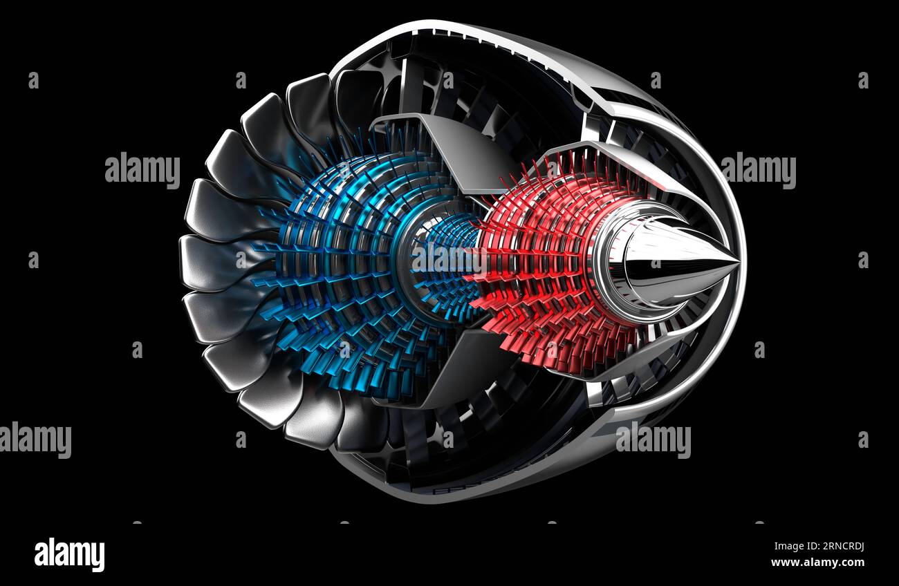 Turbine blades inside jet engine hi-res stock photography and images ...