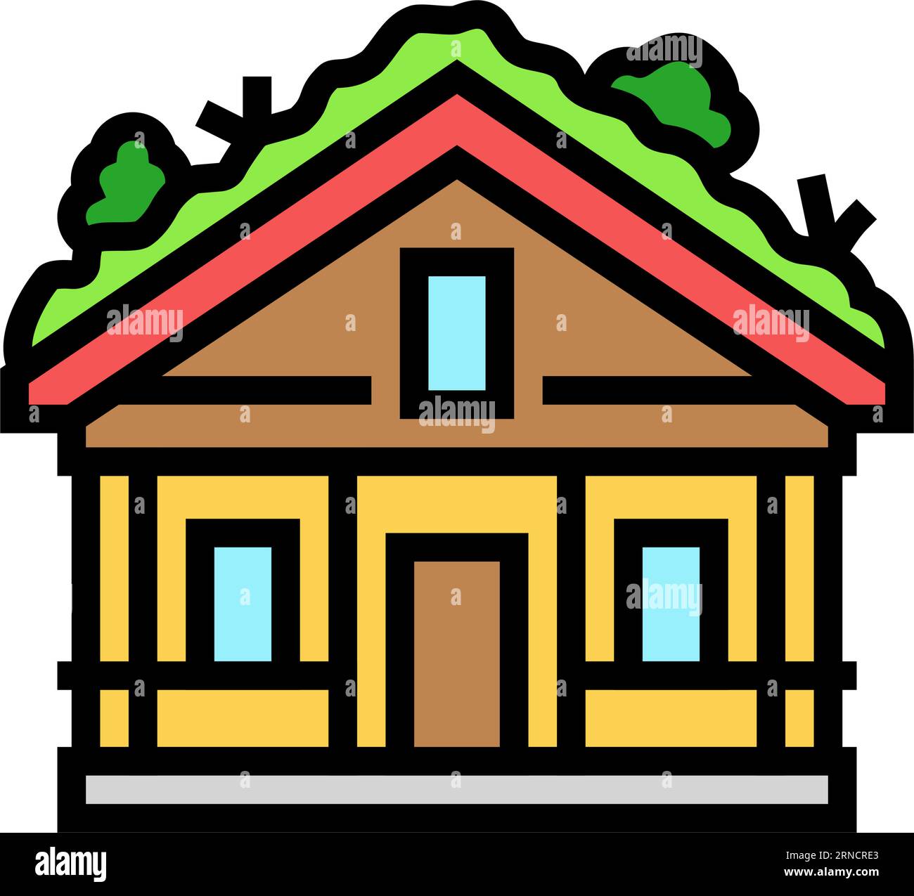 green roof environmental color icon vector illustration Stock Vector ...