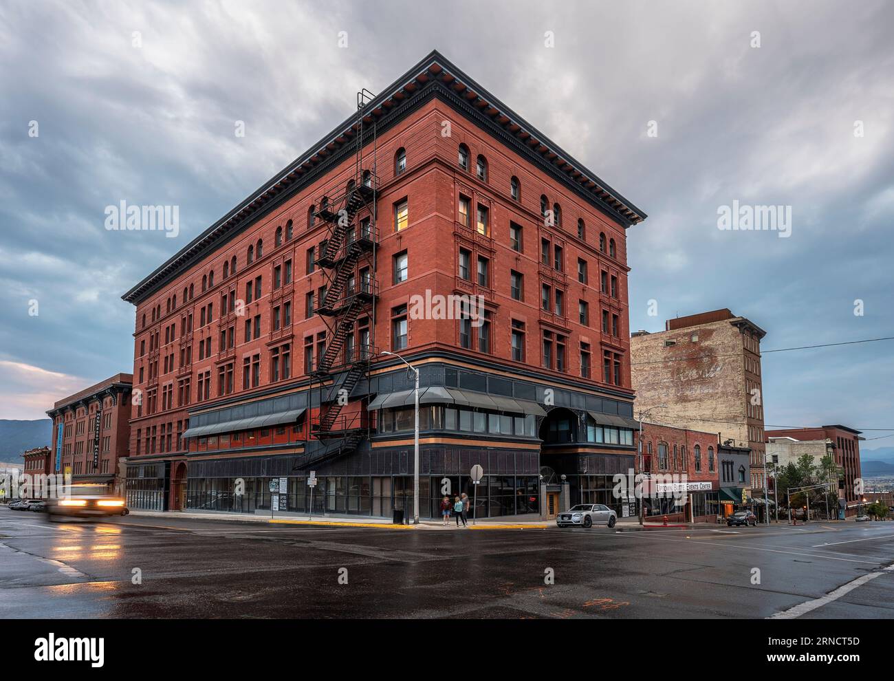 Butte, Montana, USA – August 18, 2023: Exterior of the former Hennessy ...