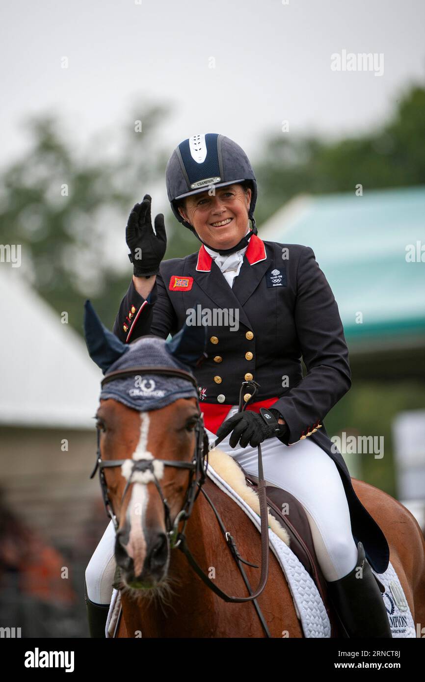 Stamford, UK. 1st Sep, 2023. Pippa Funnell riding Majas Hope ...