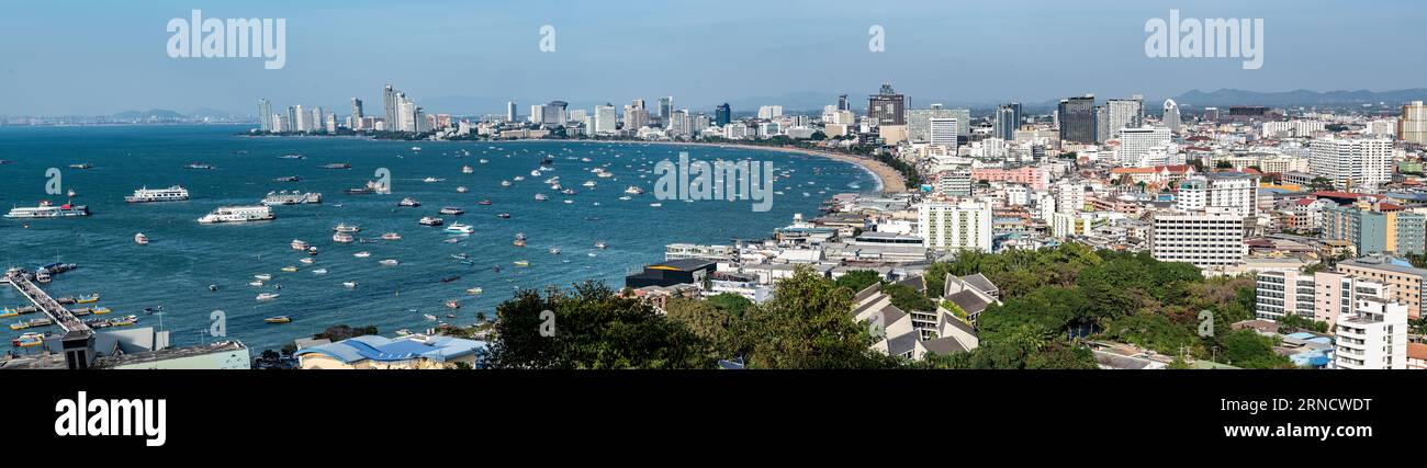 Pattaya, Thailand - February 04, 2023: Pattaya City panorama View of ...