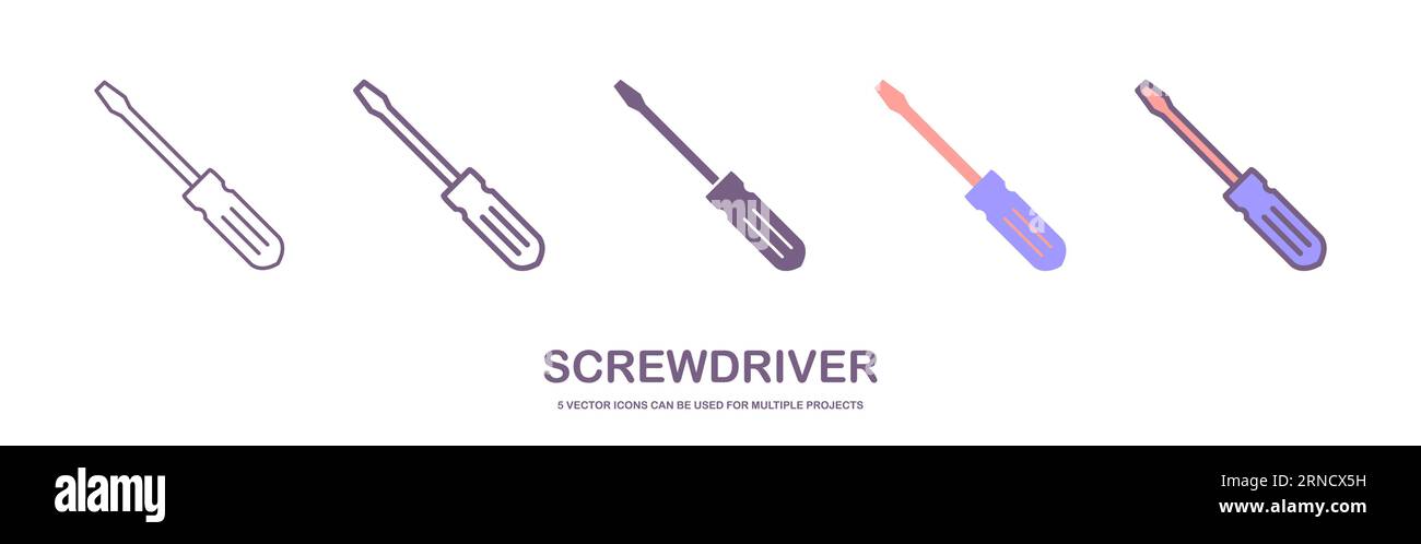 Screwdriver icon. Isolated equipment and screwdriver icon line style. Premium quality vector ...