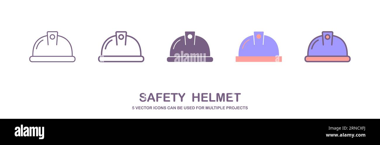Helmet or hard hat vector icon symbol isolated on white background ...