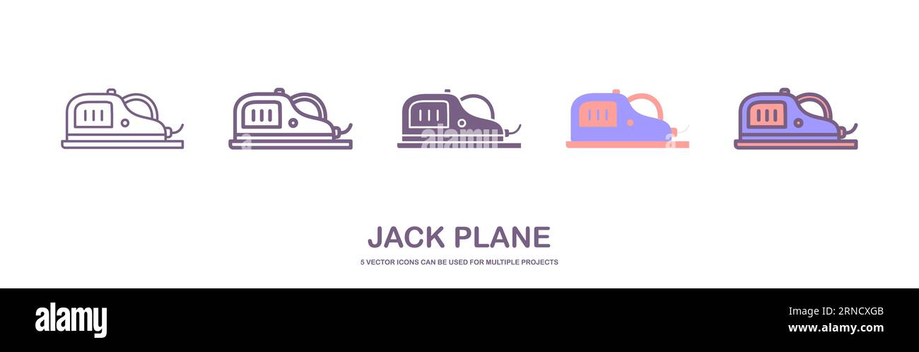 Wood plane icon in filled, thin line, outline and stroke style. set of a wood plane vector icons ...