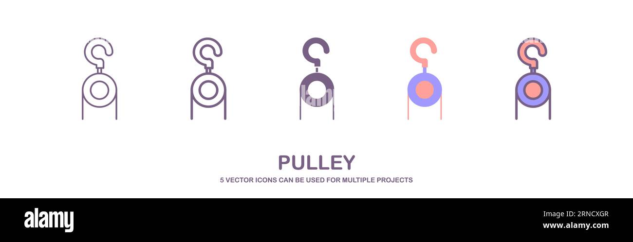 pulley icon vector illustration logo template for many purpose. hook ...