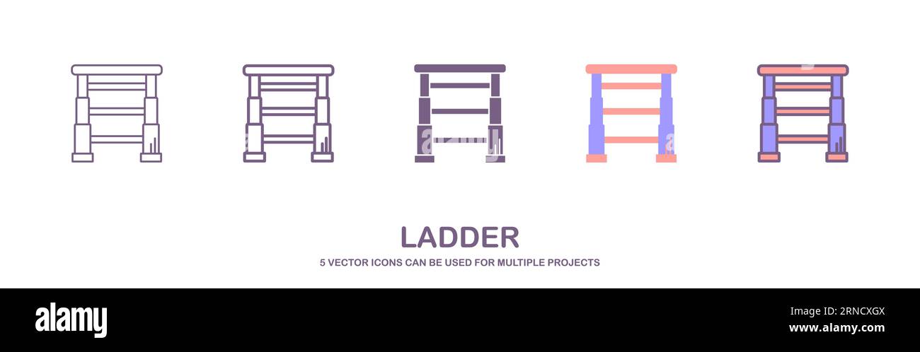 ladder icon vector design element logo template. hanging ladder icon in ...