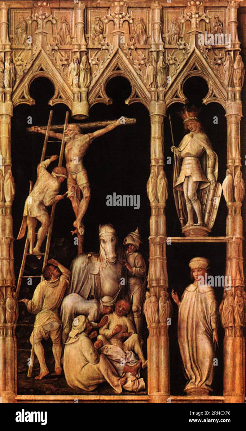 Crucifixion, detail from right side between 1440 and 1445 by Gabriel Angler Stock Photo - Alamy