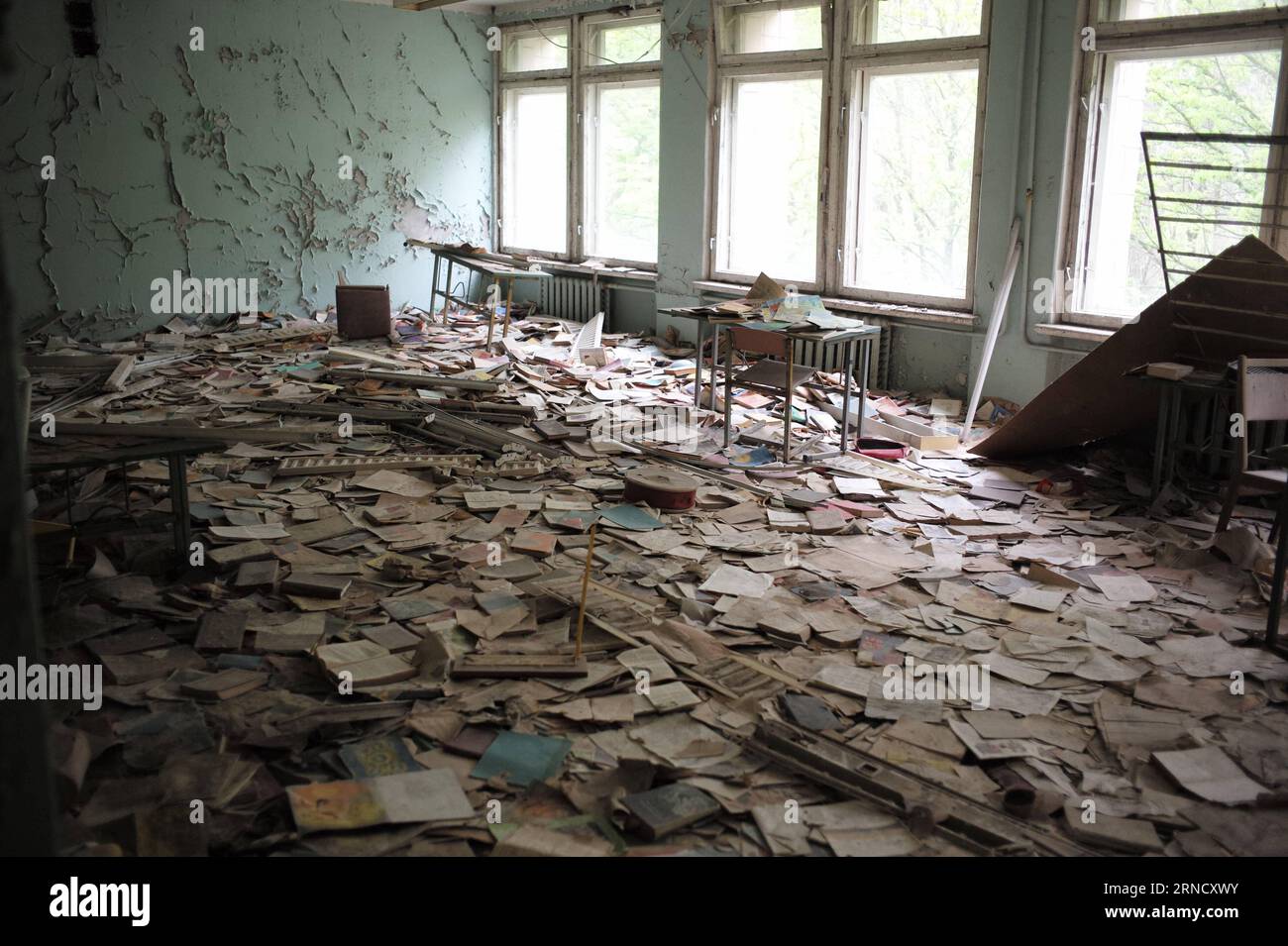 CHERNOBYL, April 19, 2016 -- Photo taken on April 19, 2016 shows a ...