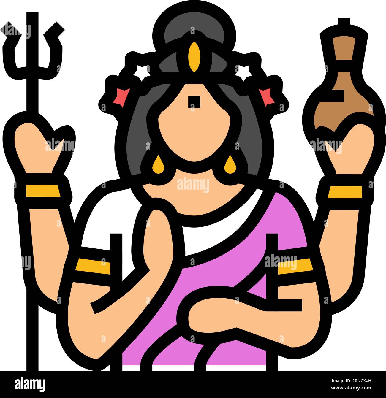 Mohini God Indian Color Icon Vector Illustration Stock Vector Image And Art Alamy