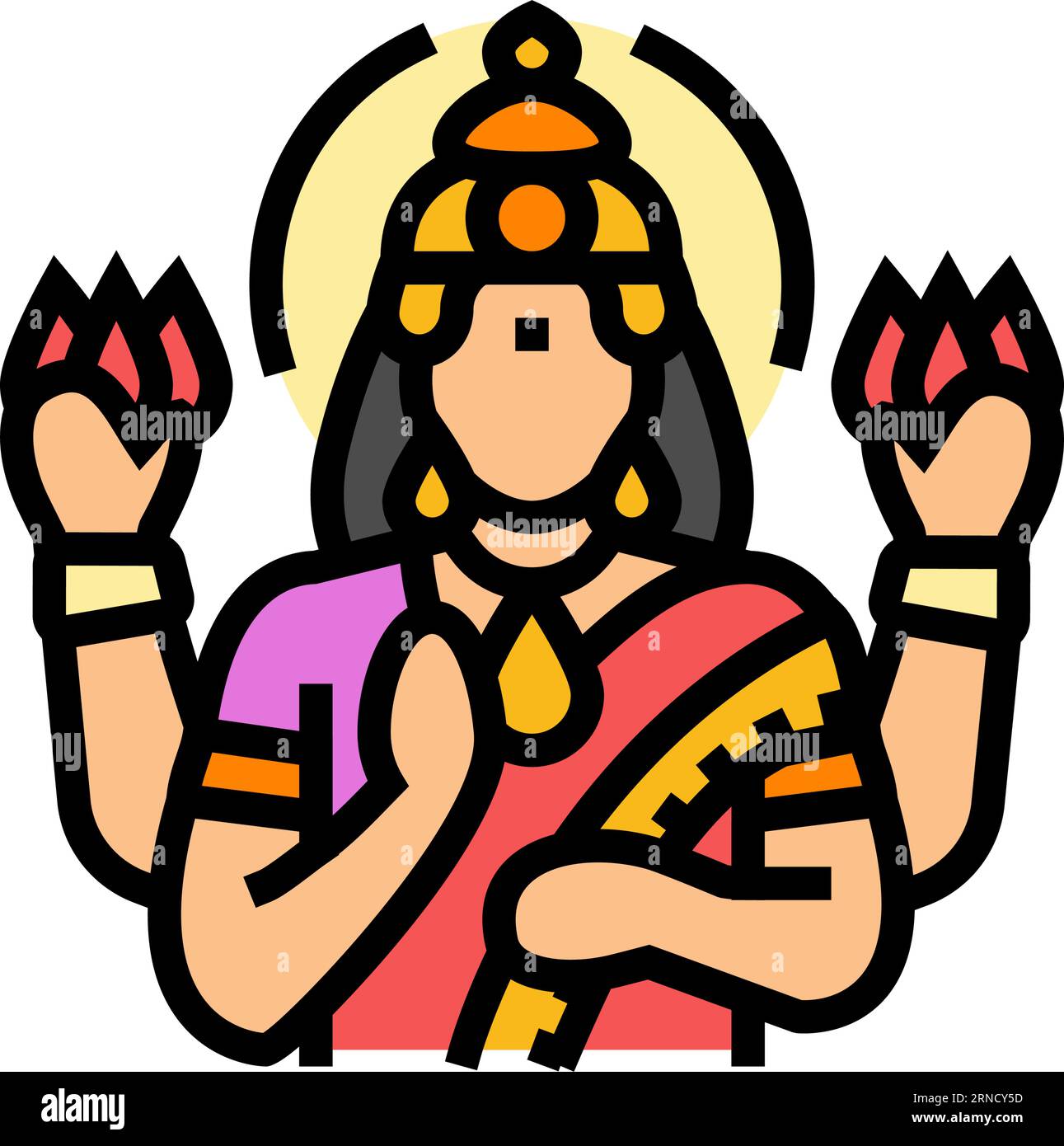 lakshmi god indian color icon vector illustration Stock Vector Image ... lakshmi god indian color icon vector illustration Stock Vector Image ...