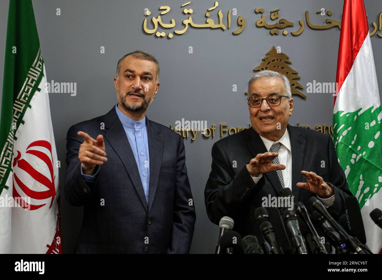 Beirut, Lebanon. 01st Sep, 2023. Iranian Foreign Minister Hossein Amir ...