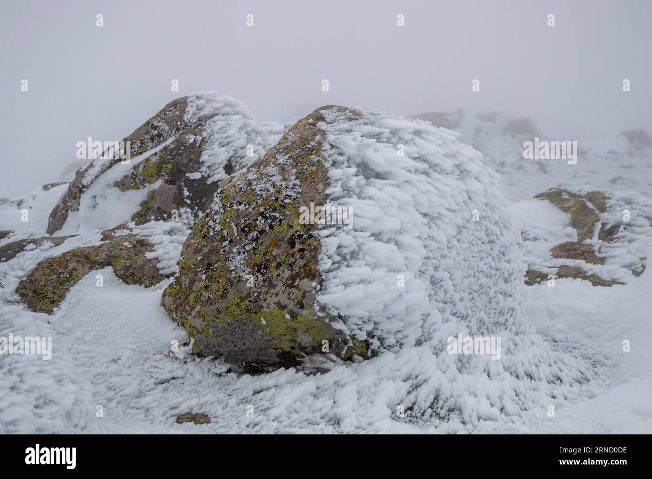 Effects of low temperatures, ice and snow on frozen structures Stock ...